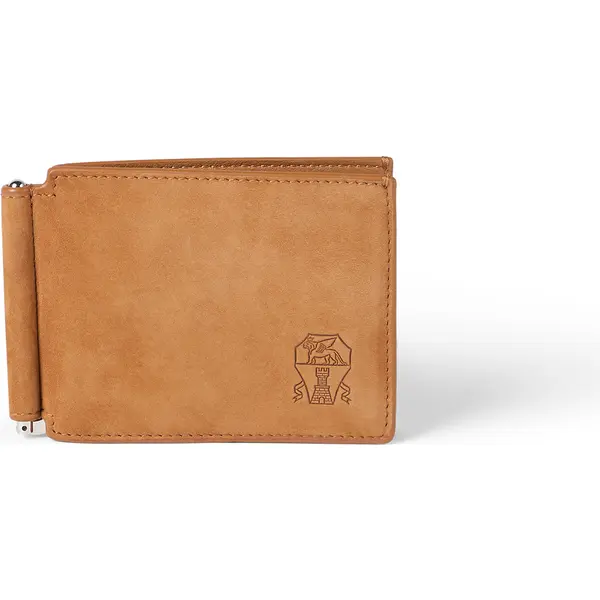 Brunello Cucinelli Nubuck Wallet - Cognac
