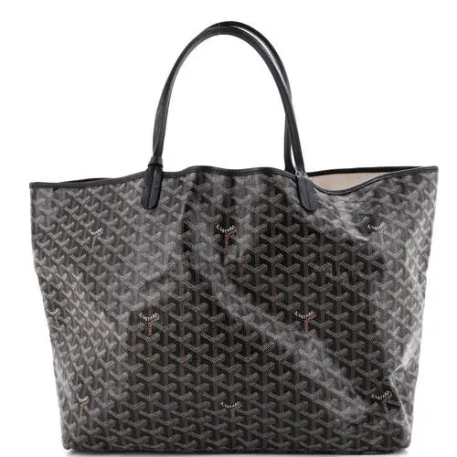 Goyard Saint Louis Tote Coated Canvas Gm - Black