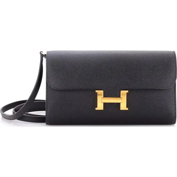 Hermès Constance To Go Wallet Epsom - Noir