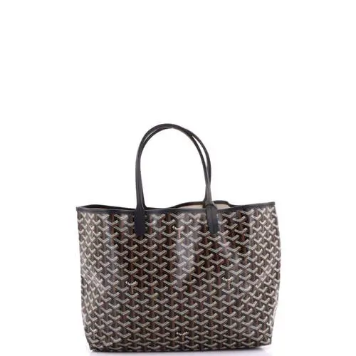 Goyard Saint Louis Pm Tote Coated Canvas - Black