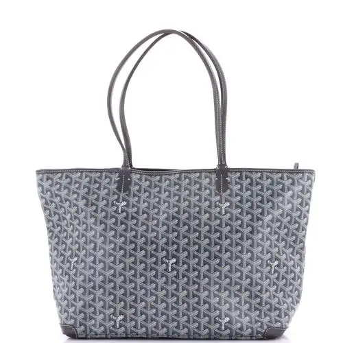 Goyard Artois Tote Coated Canvas Mm - Grey