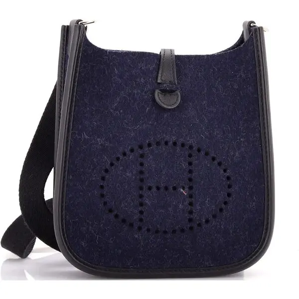 Hermès Evelyne Bag Gen Iii Felt Tpm - Blue