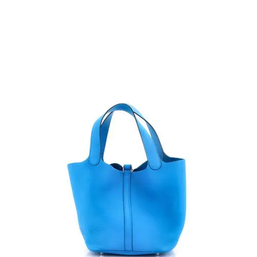 Hermès Picotin Lock Bag Clemence Mm - Blue