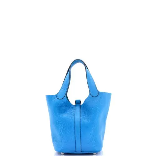Hermès Picotin Lock Bag Clemence Pm - Blue