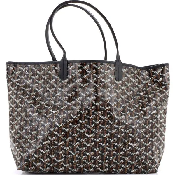 Goyard Saint Louis Tote Coated Canvas Pm - Black
