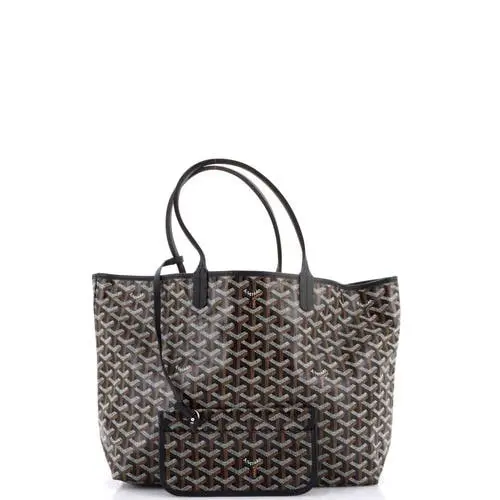 Goyard Saint Louis Tote Coated Canvas Pm - Black