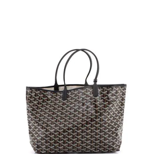 Goyard Saint Louis Tote Coated Canvas Pm - Black