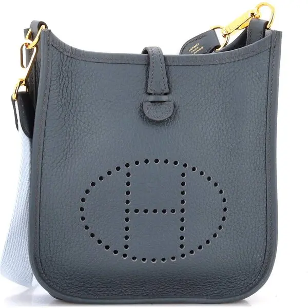HERMES Evelyne Bag Gen Iii Clemence Tpm - Bleu Orage