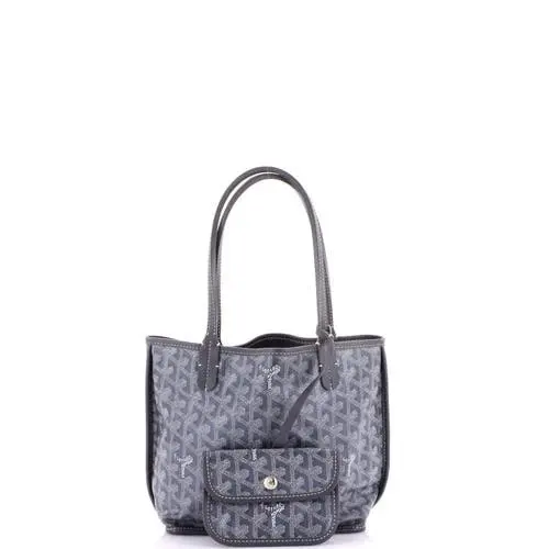 Goyard Anjou Reversible Tote Coated Canvas Mini - Grey