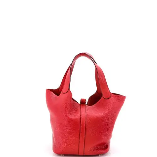 Hermès Picotin Lock Bag Clemence Mm - Red