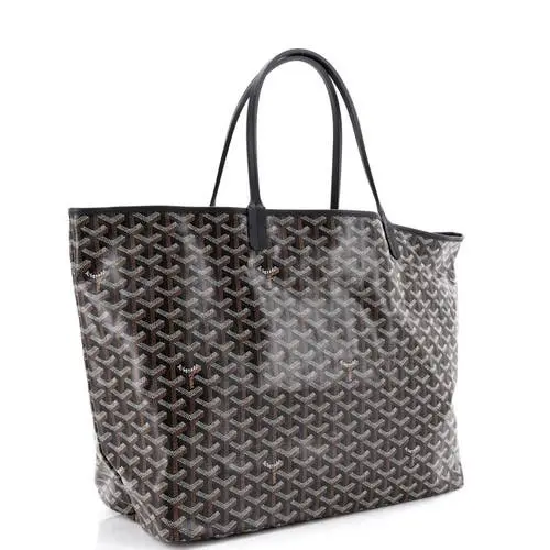 Goyard Saint Louis Tote Coated Canvas Gm - Black