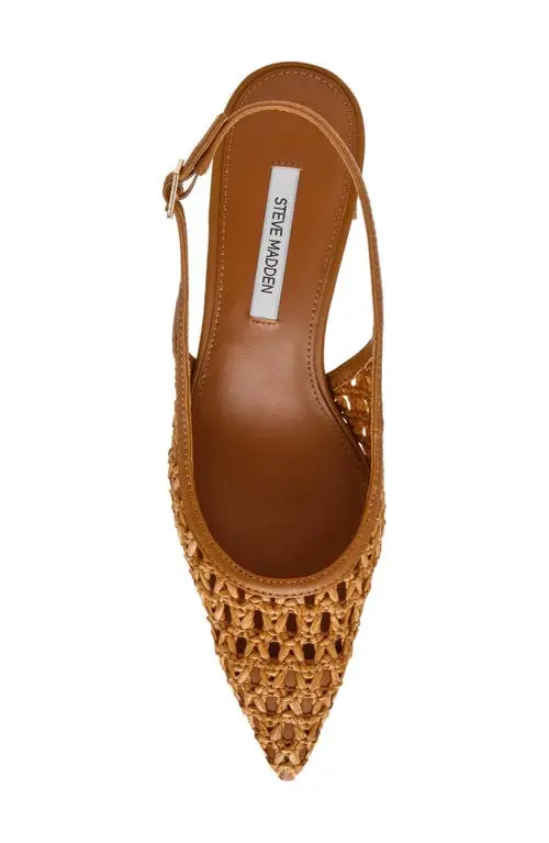 Steve Madden Robyn Pointed Toe Slingback Pumps - Tan