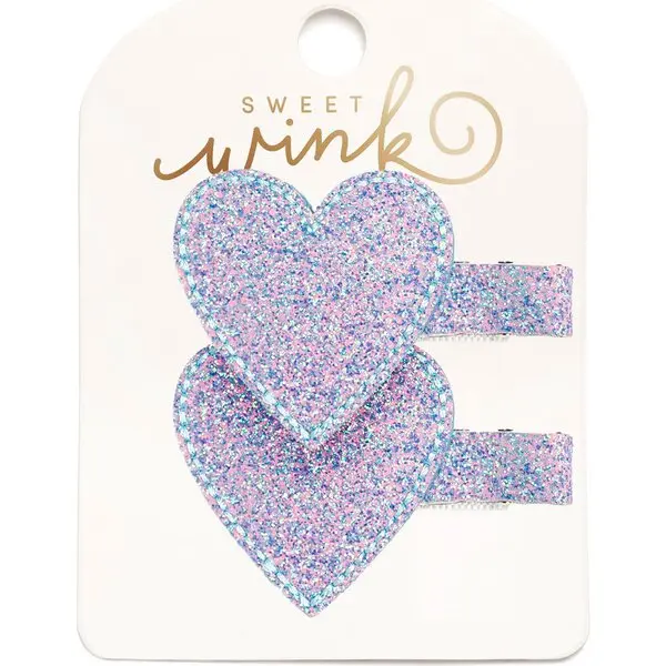 SWEET WINK Heart Clip Set - Blue
