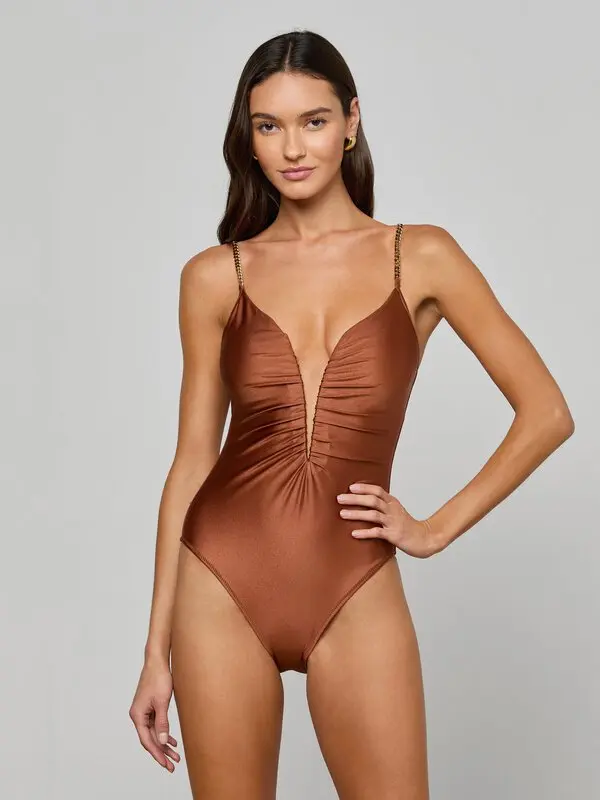 L'Agence Lilou One-piece Swimsuit - Bronze Shimmer