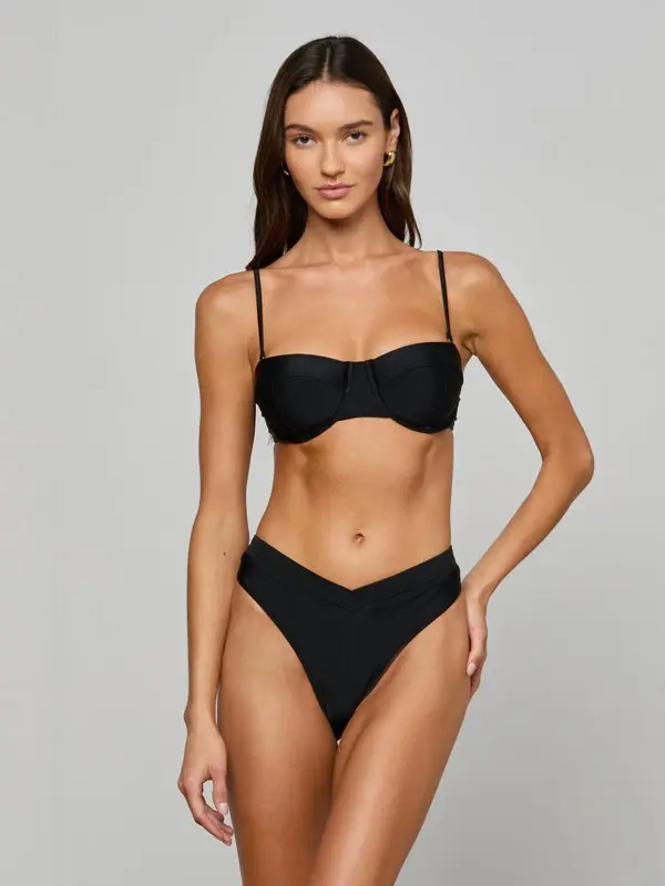 L'Agence Alexandria Bikini Top - Black