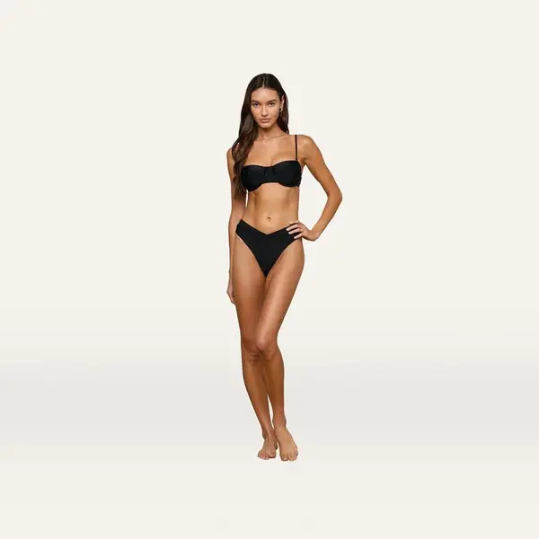 L'Agence Alexandria Bikini Top - Black