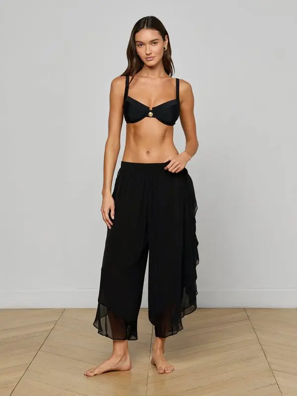 L'Agence Adonis Cover-up Pants - Black