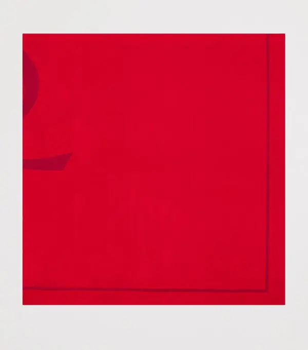 Saint Laurent Silk Cassandre Scarf - Red