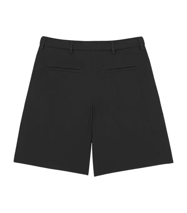 Saint Laurent Cotton Pleated Shorts