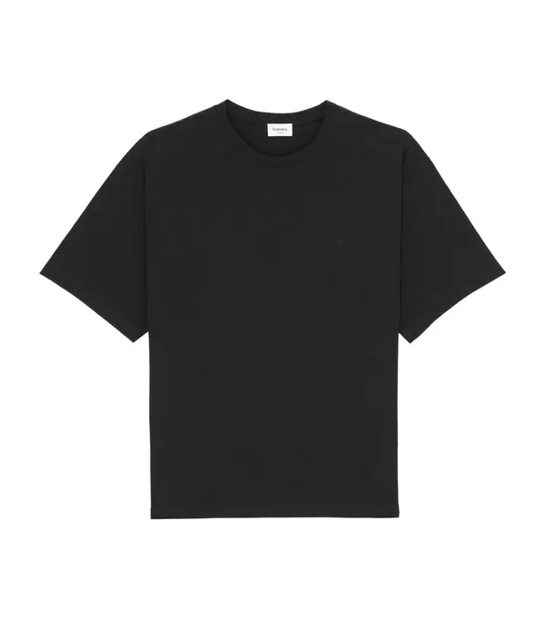 Saint Laurent Organic Cotton Logo T-shirt - Black