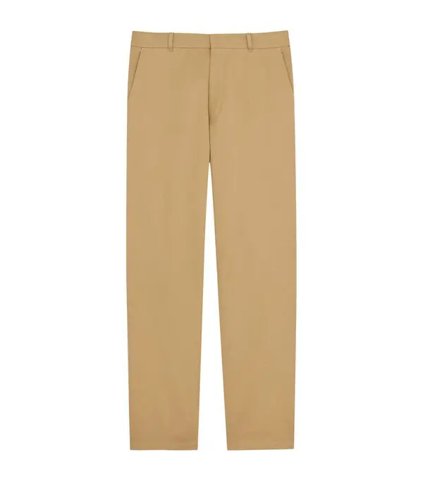 Saint Laurent Cotton Straight Chinos - Beige