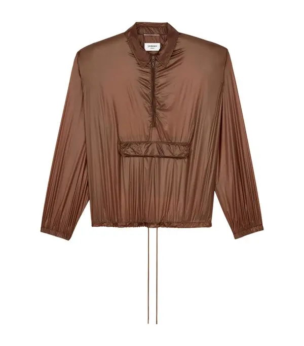 Saint Laurent Nylon Cropped Windbreaker Jacket