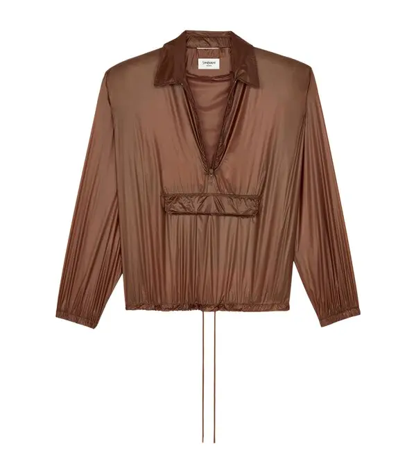 Saint Laurent Nylon Cropped Windbreaker Jacket