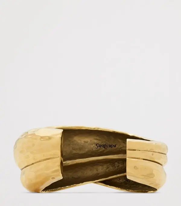 Saint Laurent Hammered Open Cuff Bracelet