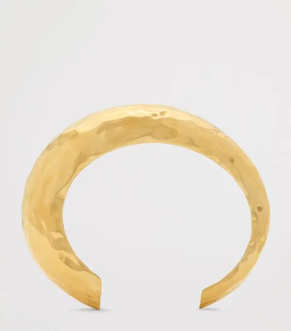 Saint Laurent Hammered Open Cuff Bracelet