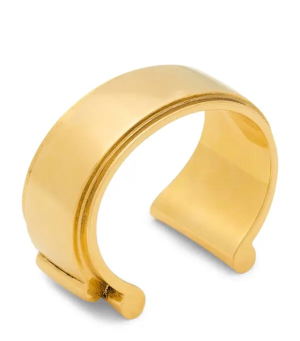 Saint Laurent Scroll Open Cuff Bracelet - Metallic