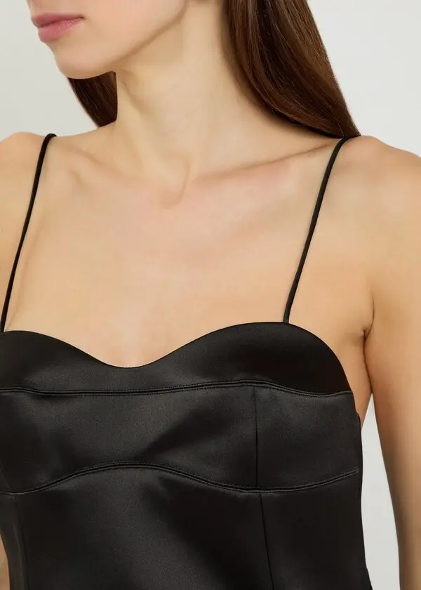 RÓHE Satin Top - Black