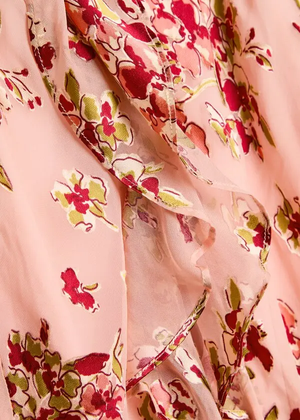 Rixo Ester Floral Print Ruffled Maxi Dress