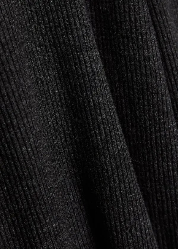 AGOLDE Delphi Long Sleeve Knit Top - Black