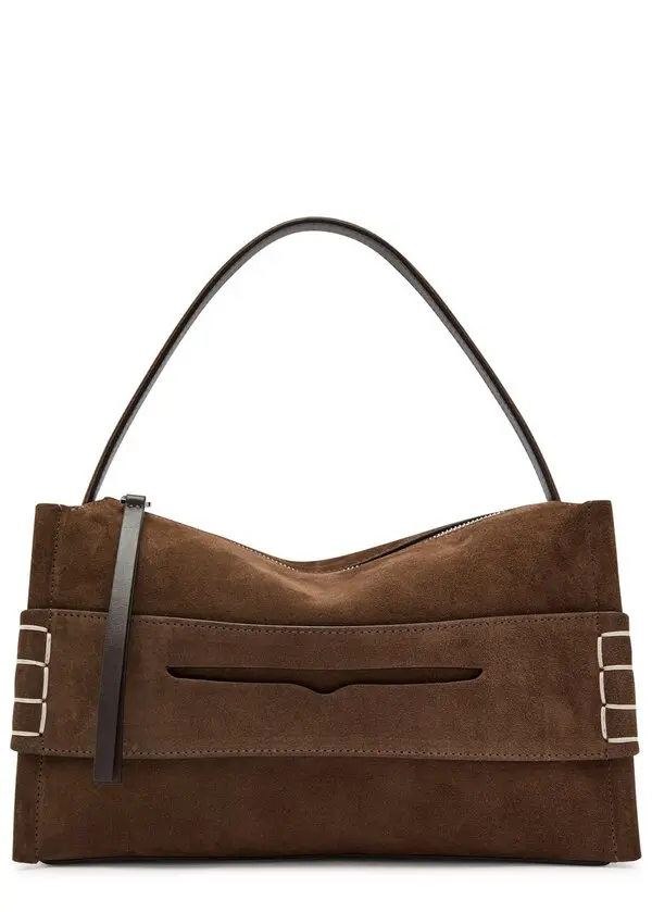JW Anderson Suede Shoulder Bag - Brown