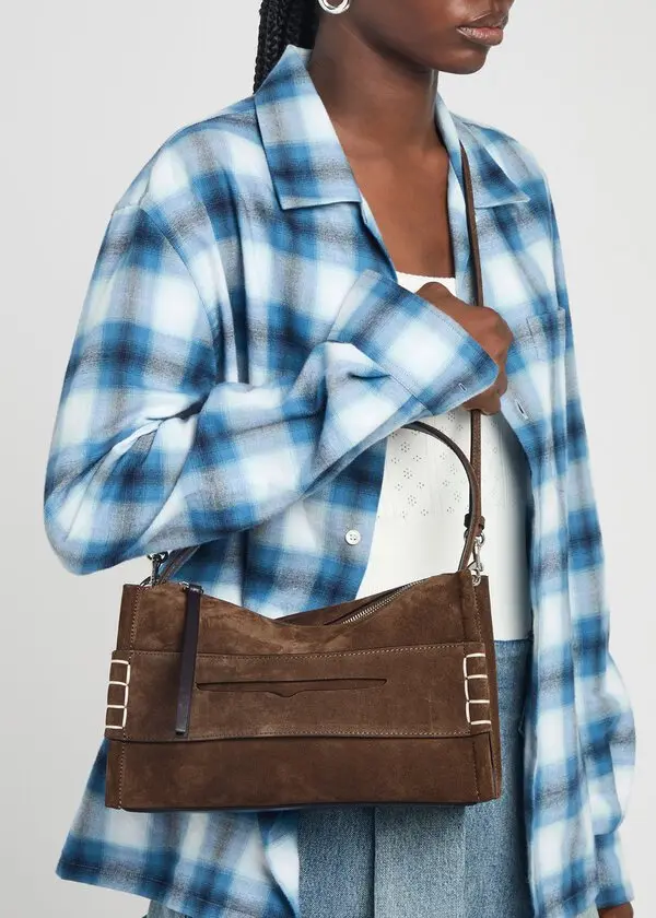 JW Anderson Suede Shoulder Bag - Brown