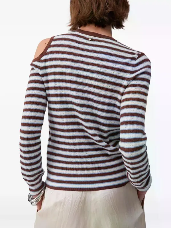 Liu Jo Striped Cut-out Sweater
