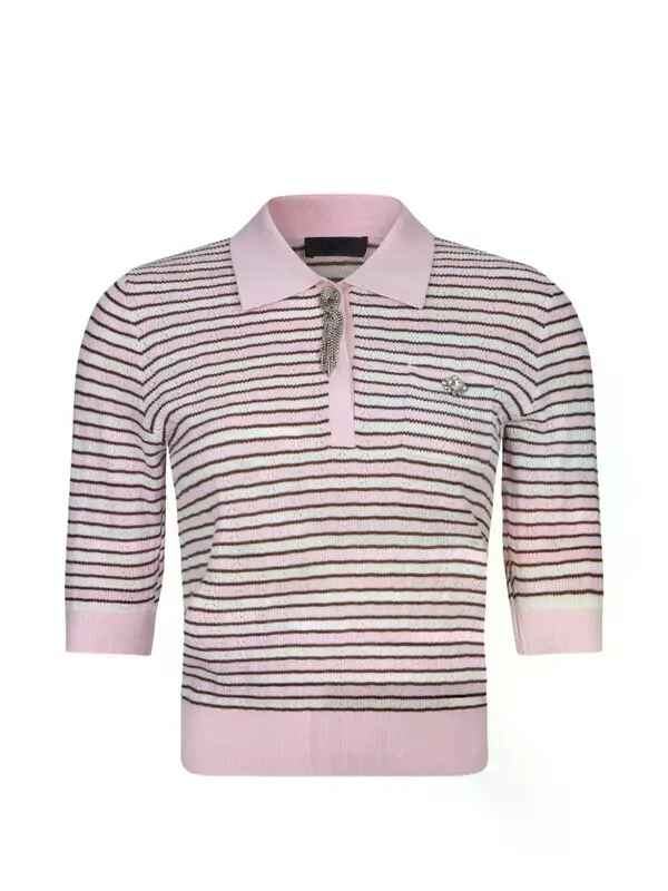Liu Jo Striped-pattern Polo Top