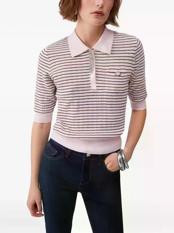 Liu Jo Striped-pattern Polo Top