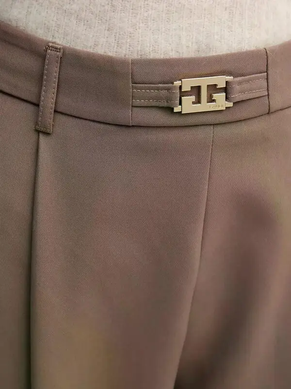 GAUDI Pleated Straight-leg Trousers