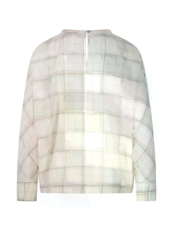 FORTE_FORTE Checked Blouse - Neutrals