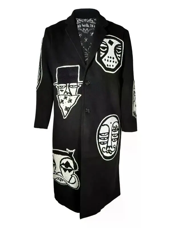 HACULLA. Time Capsule Graphic Appliqué Coat