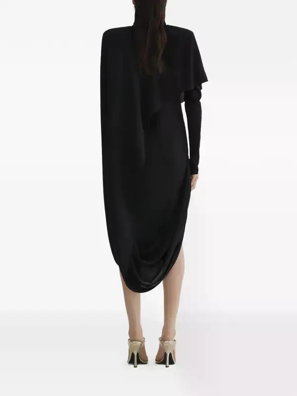 MUGLER Asymmetric Roll-neck Dress