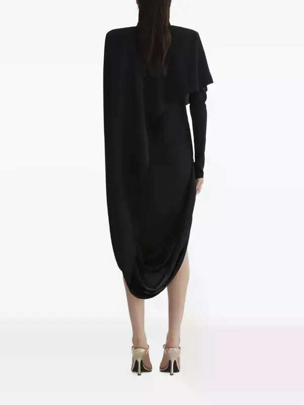 MUGLER Asymmetric Roll-neck Dress