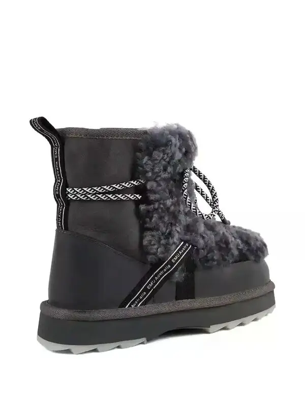 EMU AUSTRALIA Teddy-texture Lace-up Boots