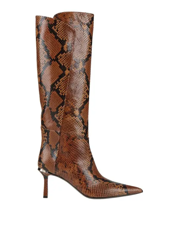 HYINA Snakeskin-print Leather Boots