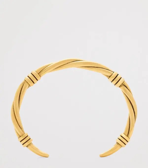 Saint Laurent Twisted Thread Open Cuff Bracelet