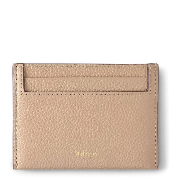 Mulberry Leather Continental Card Holder - Beige