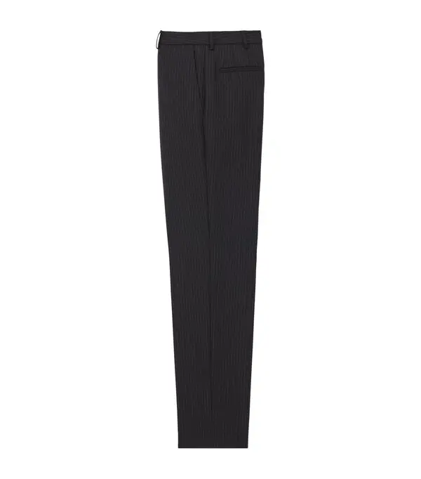 Saint Laurent Wool Stripe Slim Trousers