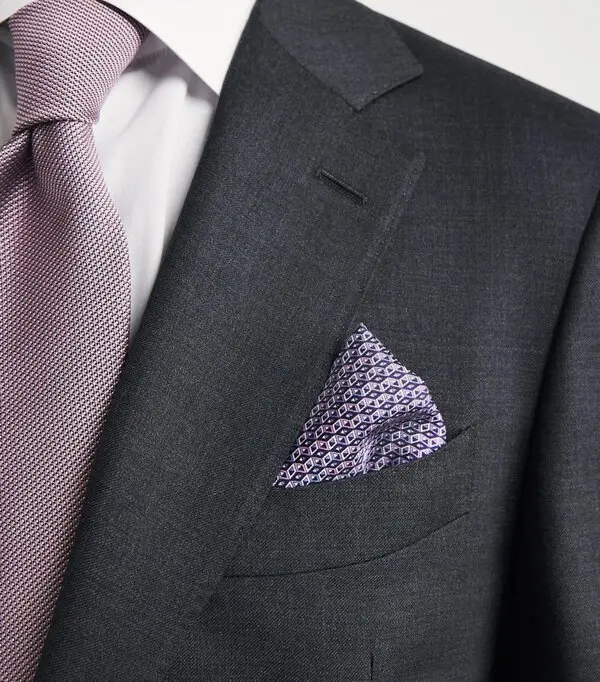 Eton Silk Print Pocket Square
