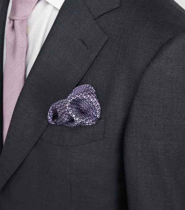 Eton Silk Print Pocket Square